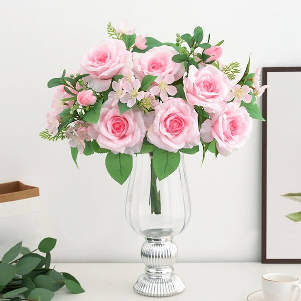 7 Head Rose Simulation Home Artificial Flower Wedding Photo Props ...