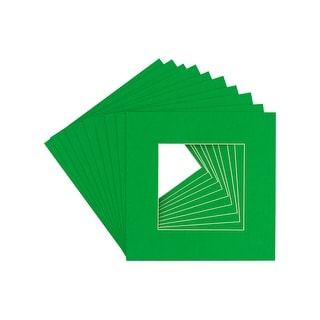 8x8 Mat for 12x12 Frame - Precut Mat Board Acid-Free Bright Green 8x8 ...