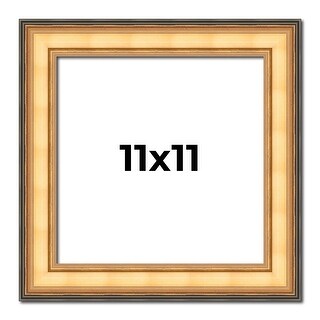 11x11 Frame Gold Plein Aire Solid Wood Picture Frame Width 2 Inches ...