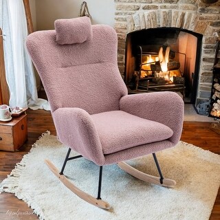 Teddy Velvet Fabric Rocking Chair 25.2W 29.5D 35.5H - Bed Bath & Beyond ...