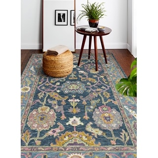Bashian Nikhil Teal Transitional Area Rug - Bed Bath & Beyond - 38284793