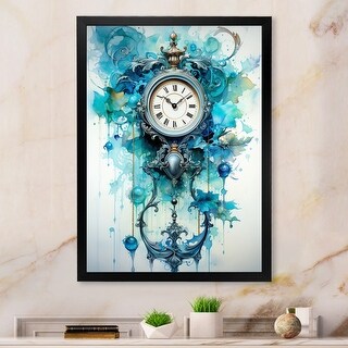 Designart "Clock Time In Motion I" Watches Framed Wall Art Prints - Bed ...