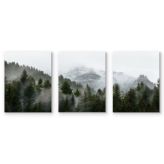 Americanflat 3 Piece 8x10 Wrapped Canvas Set - Foggy Nature by Artvir ...