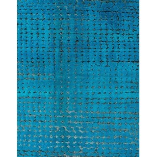 Ahgly Company Machine Washable Abstract Blue Eyes Blue Area Rugs - Bed ...