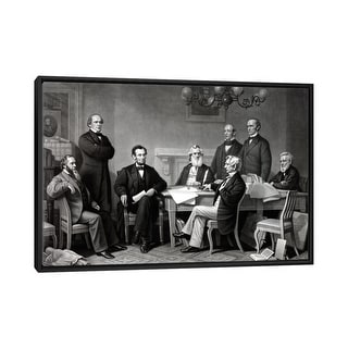 iCanvas "Restored Picture Of President Lincoln Reading The Emancipation ...