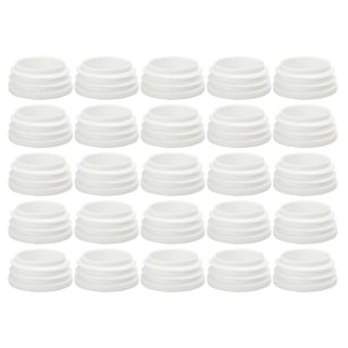 1 1/2" OD Plastic Round Ribbed Tube Insert Pipe End Cover Cap 25pcs ...