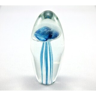 Glowing Teal Glass Jellyfish Paperweight - Bed Bath & Beyond - 39963789