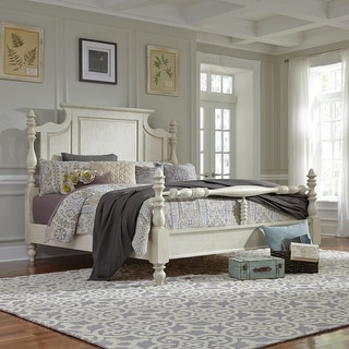 High Country Antique White finish Poster Bed - Bed Bath & Beyond - 11105281