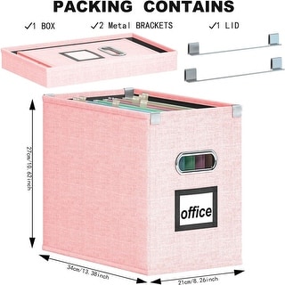 Decorative File Box Organizer with Lid- Box Only - Bed Bath & Beyond ...