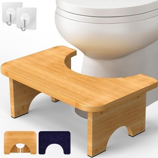 Foldable Potty Poop Bathroom Stool - natural - Bed Bath & Beyond - 42367357