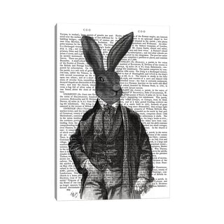 iCanvas "Victorian Rabbit Gent I" by Fab Funky Canvas Print - Bed Bath ...