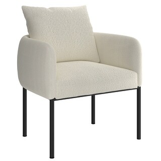 Bucket Seat Accent Chair - 27.5" - Beige and Black - Bed Bath & Beyond ...