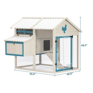 Outdoor Large space Coop Chicken Coop with Removable Bottom - Bed Bath ...