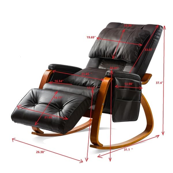 Massage Comfortable Relax Rocking Chair Brown - Bed Bath & Beyond ...