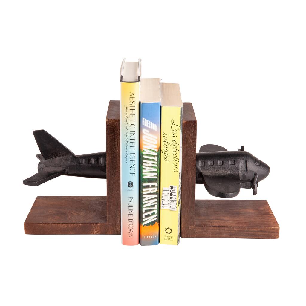 Airplane Bookend Set - Overstock - 32376511