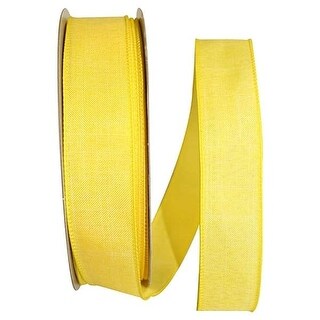 Yellow Linen Wired Ribbon - Bed Bath & Beyond - 36880050