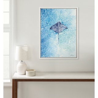 Kate and Laurel Sylvie Stingray Framed Canvas by Julie Maida - Bed Bath ...