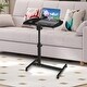 Height Adjustable Rolling Laptop Table with Tilted Desktops and 360 ...