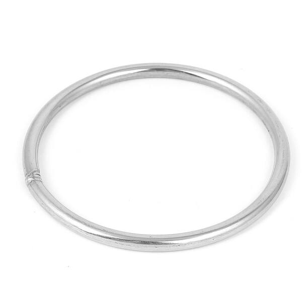 M6 x 100mm 201 Stainless Steel Strapping Welded Round O Rings - Silver ...
