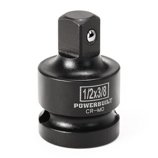 Powerbuilt 1/2 Inch Drive (F) x 3/8 Inch Drive (M) Impact Adapter ...