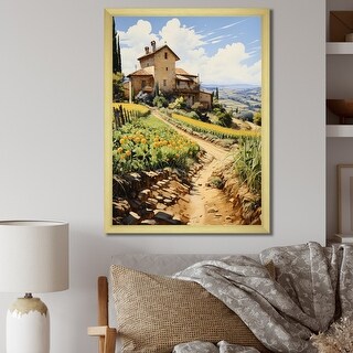 Designart "Chateau De France I" France Framed Canvas Print - Bed Bath ...