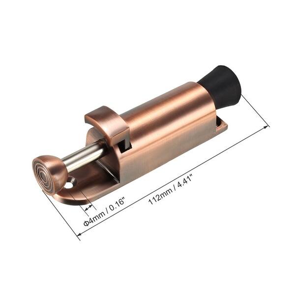 Kickdown Door Stopper Spring Loaded Foot Pedal Stops 112mm Length ...