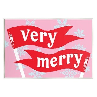 Stupell Very Merry Bold Holiday Flags Wall Plaque Art by Lil' Rue - Bed ...