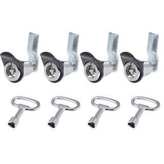 Triangle Cam Lock 22mm Cylinder Dia 49mm Long Cam Keyed Alike 4Pcs ...