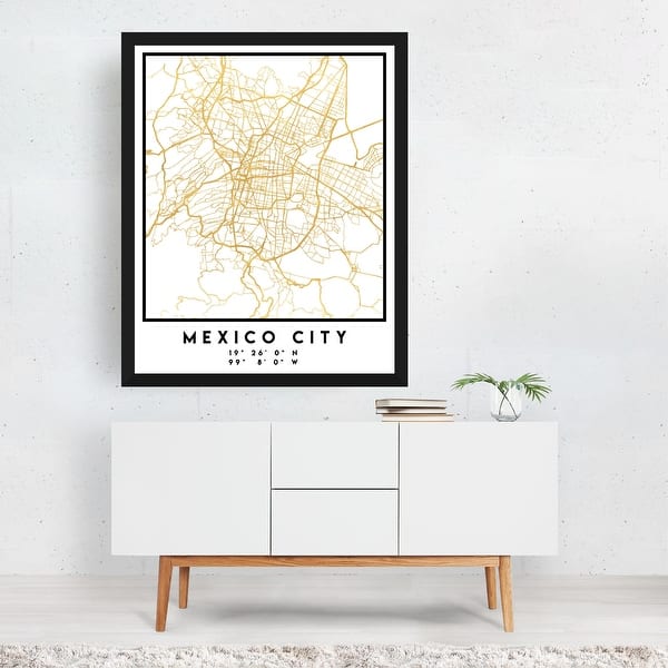 Mexico City Mexico City Street Map Maps Minimal Art Print/Poster - Bed ...