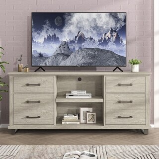 70" TV Stand Console w/ drawer for TV up to 75 Inch - 70" in Width - On ...