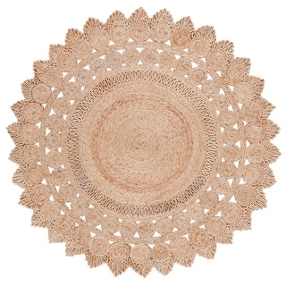 SAFAVIEH Natural Fiber Agneta French Country Round Jute Rug - On Sale ...