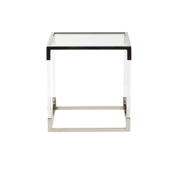 metal cube side table