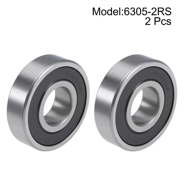 6305-2RS Deep Groove Ball Bearings Z2 25x62x17mm Double Sealed Chrome ...