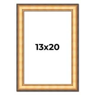 13x20 Frame Gold Plein Aire Solid Wood Picture Frame Width 2 Inches ...