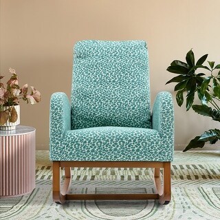 Leopard Print Mid-Century Modern Design Rocking Chair Comfortable聽 ...