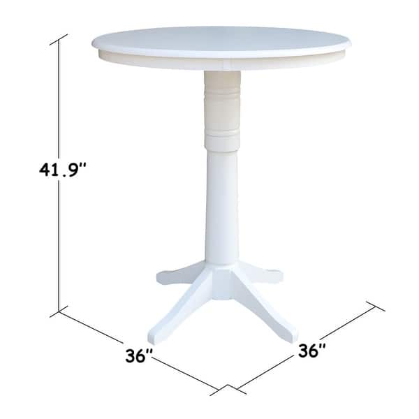 Porch & Den Fairmount White Round 36-inch Pedestal Table - Bed Bath ...