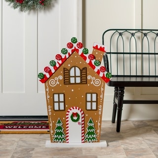 Multicolor Gingerbread House Porch Statue - Brown/Multi - Bed Bath ...