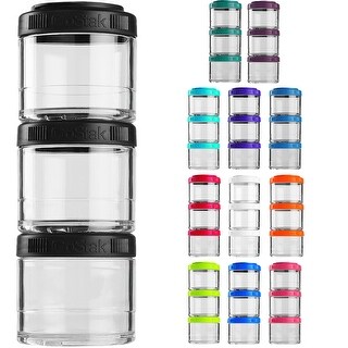 Blender Bottle GoStak 100cc 3Pak Twist n' Lock Storage Container Jars ...