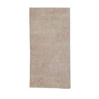 Wahi Rugs Transistional Abstract Broken Design Wool/Silk Hand Knotted ...