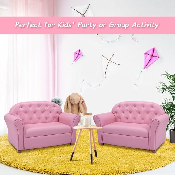 Costway Kids Sofa Princess Armrest Chair Lounge Couch Children Toddler ...