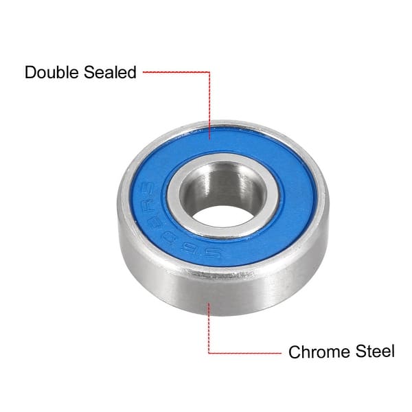 S608-2RS Stainless Steel Ball Bearing 8x22x7mm Double Sealed 608RS ...