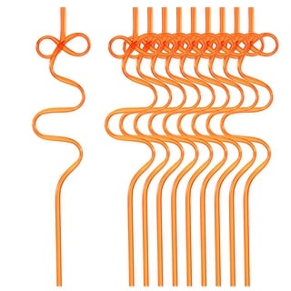 40pcs Silly Straws, 245x45mm Crazy Straws for Gift Christmas - Orange ...