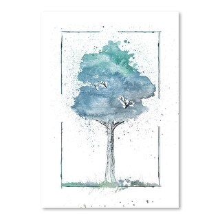 Americanflat - Blue Watercolor Tree by Tanya Shumkina - 16"x20" Poster ...