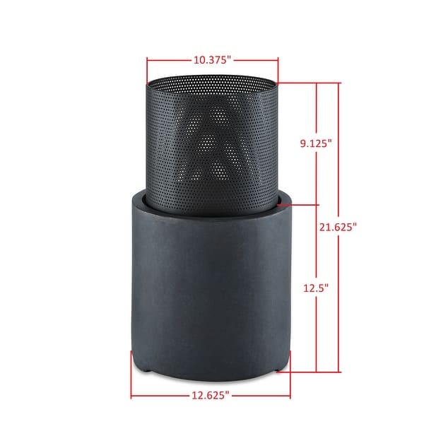 Danya B. 22 inch Wood Burning Faux Stone Fire Column - Bed Bath ...