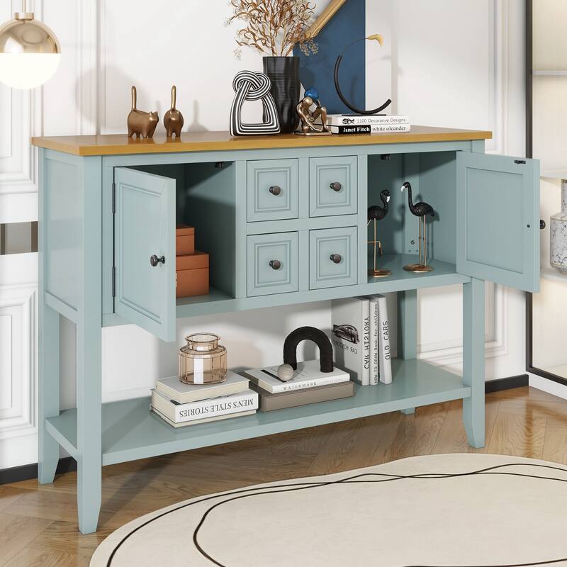 Retro Style Buffet Sideboard Wood Console Table - Overstock - 33999562