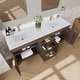 Palos Bath Vanity with Grain Composite Stone Top without Mirror - Bed ...