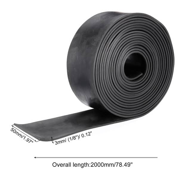 Solid Rubber Strips Neoprene Sheets Rolls 1/8"T x 1.97"W x 78.74"L ...