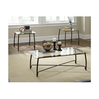 Ashley Burmesque Occasional Table Set 3-CN T004-13 Occasional Table Set ...