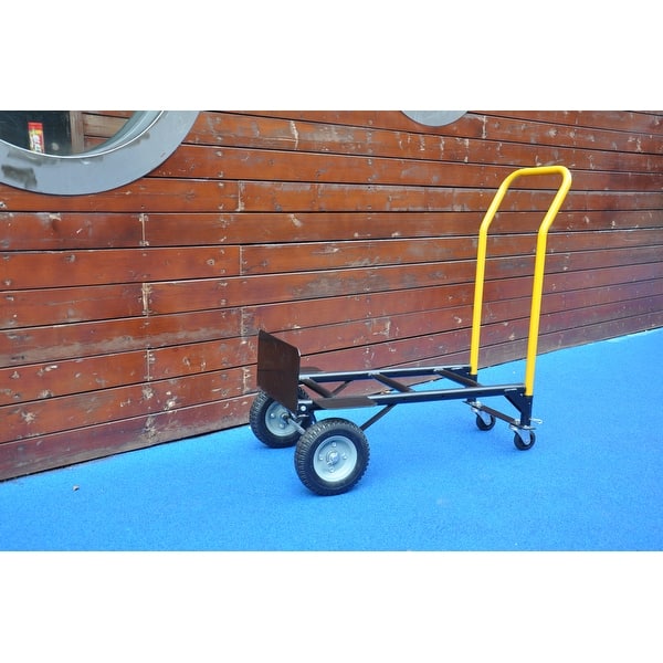 Dual Purpose Hand Truck Garden Cart 2 Wheel Dolly Cart and 4 Wheel Push ...