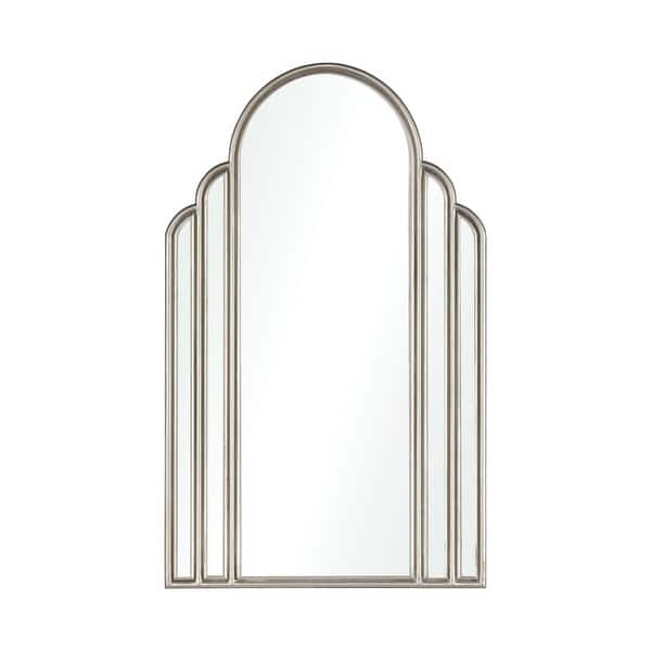 25.75" Silver Arch-Shaped Wall Mirror Art Deco - Bed Bath & Beyond ...